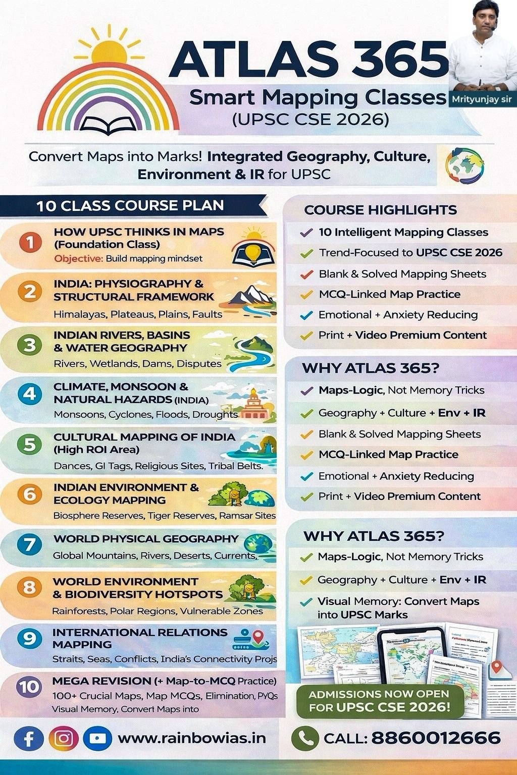 ATLAS 365 SMART MAPPING PROGRAMME UPSC Prelims/Mains 2026 - Rainbow IAS
